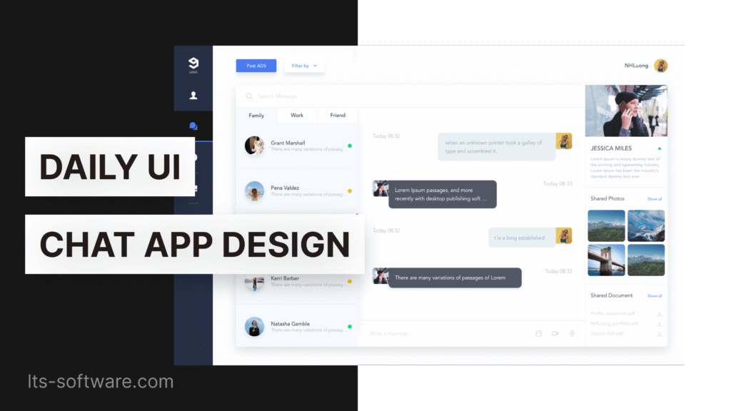 Daily UI 03 – Chat Application Design - Luong Nguyen Huu